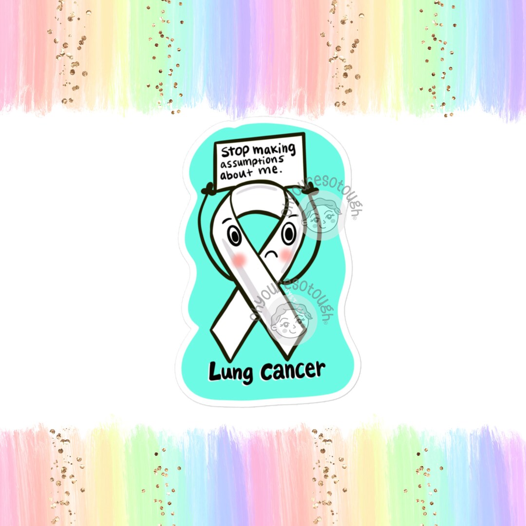 Lung Cancer Sticker - Lung Cancer Ribbon - Lung Cancer Survivor - Lung ...