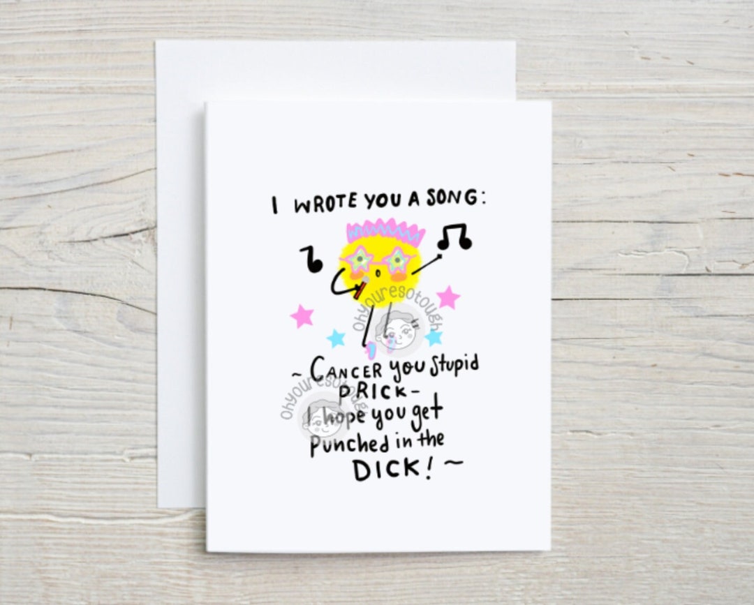 Cancer Greeting Card Funny Cancer Song Cancer - Etsy