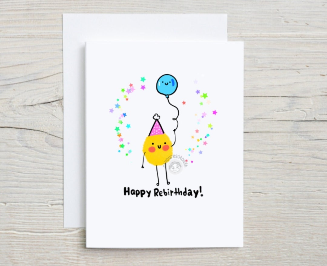 Happy Rebirthday Card - Stem Cell Transplant Card - Bone Marrow ...