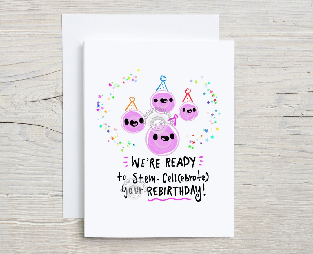 Happy Rebirthday Card Stem Cell Transplant Card Bone - Etsy