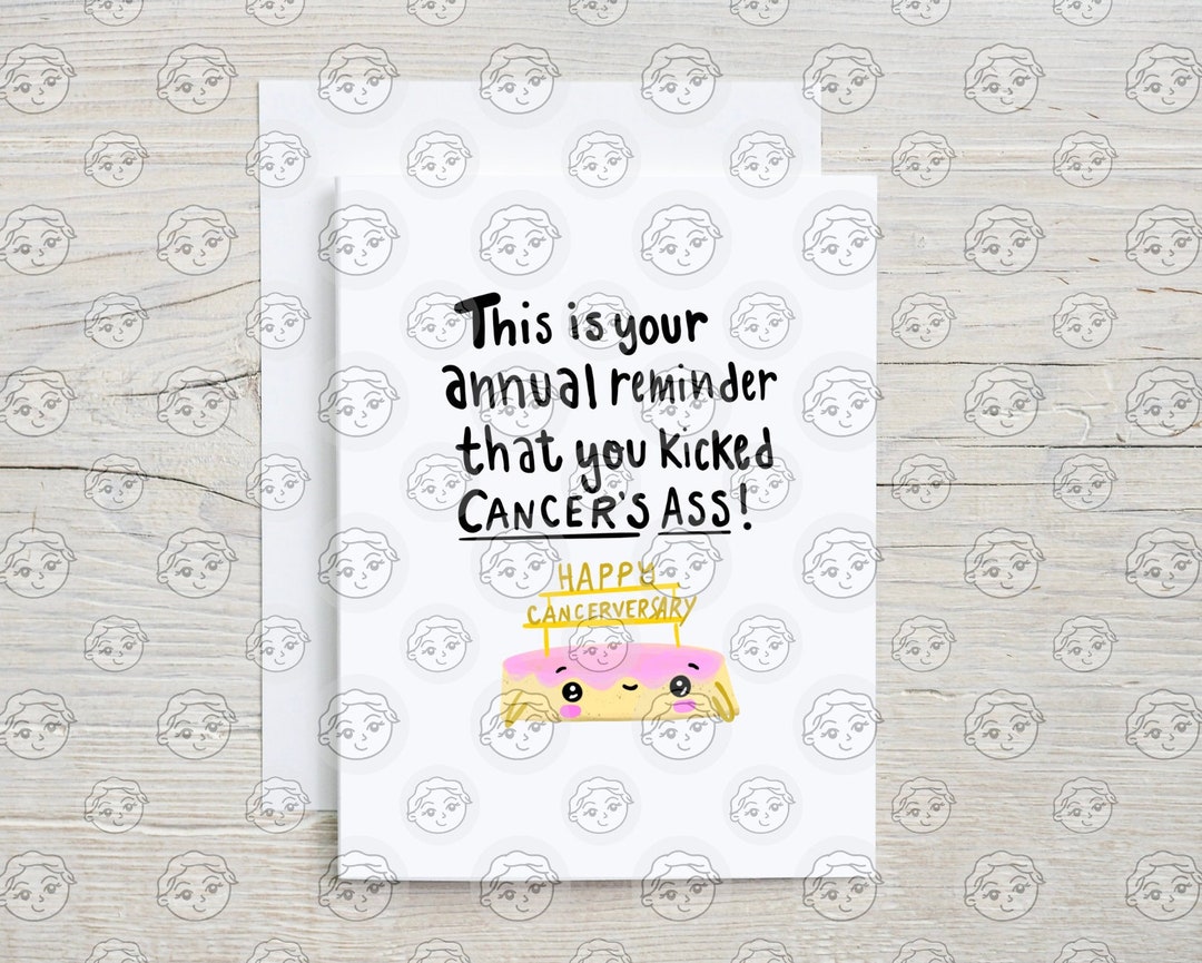 Cancer Anniversary Card - Cancerversary Card Cancer Card - Funny Cancer ...