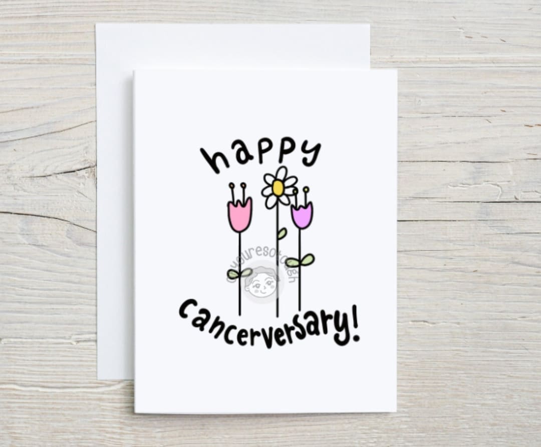 Cancer Anniversary Card - Cancerversary Card - Cancer Card - Funny ...