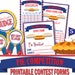 Pie Making Competition Printable Forms, Pie Contest Forms Packet, Pie ...