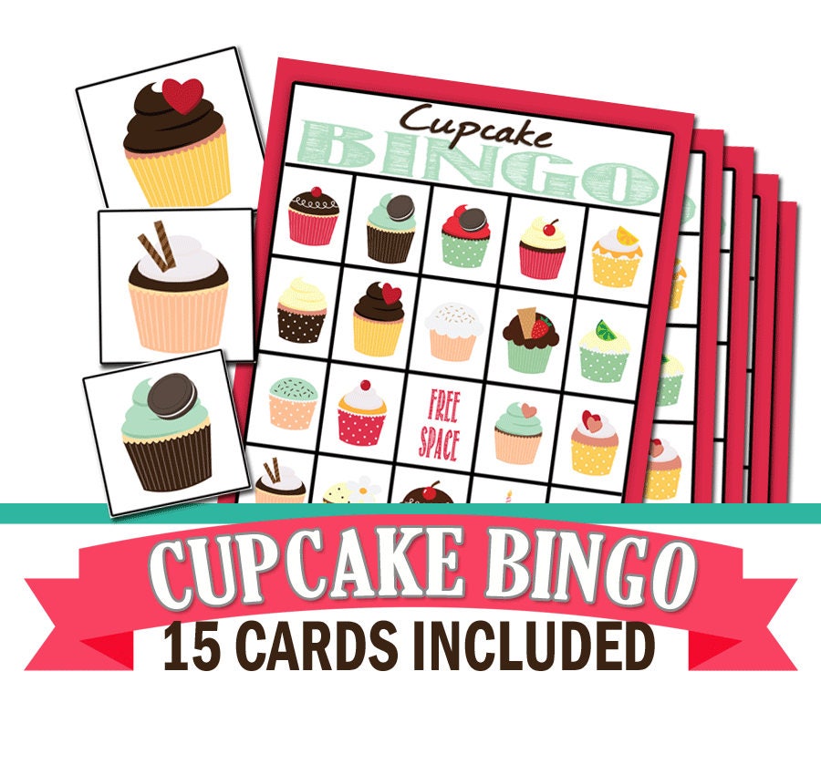 Cupcake Party Bingo Game Cupcake Party Baking Birthday | Etsy