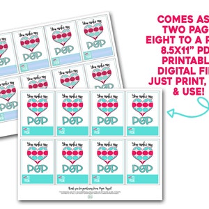 Pop Toy Valentine Card, Fidget Toy Valentine Cards, Kid's Valentine ...