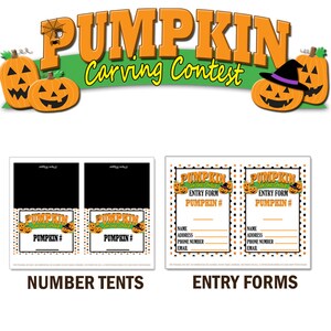 Pumpkin Carving Contest Printable Forms Packet, Pumpkin Carving Contest ...