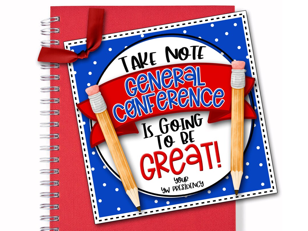 General Conference Young Women's Gift Tags, Take Note General ...