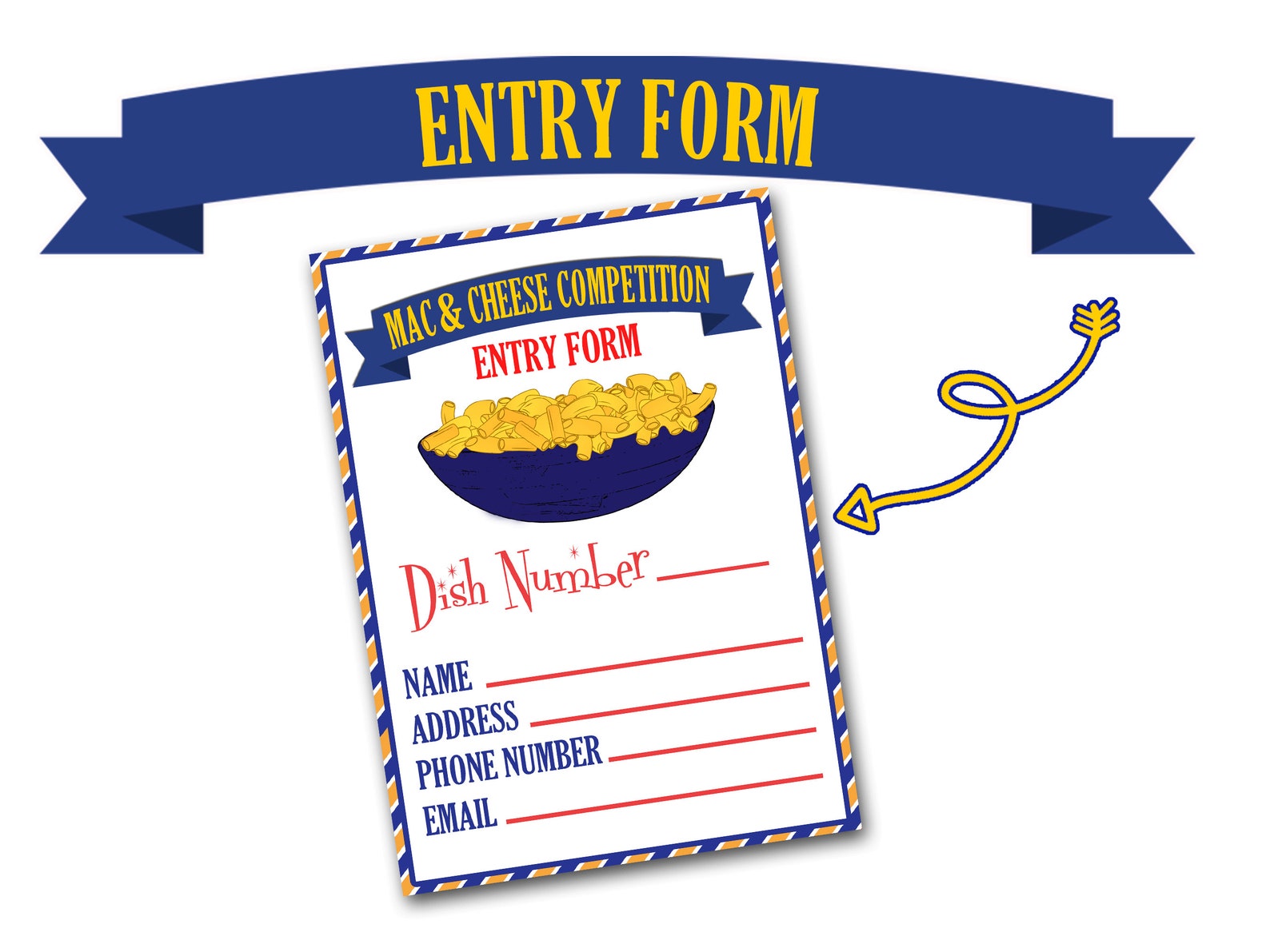 Mac and Cheese Competition Printable Forms, Macaroni and Cheese Forms ...