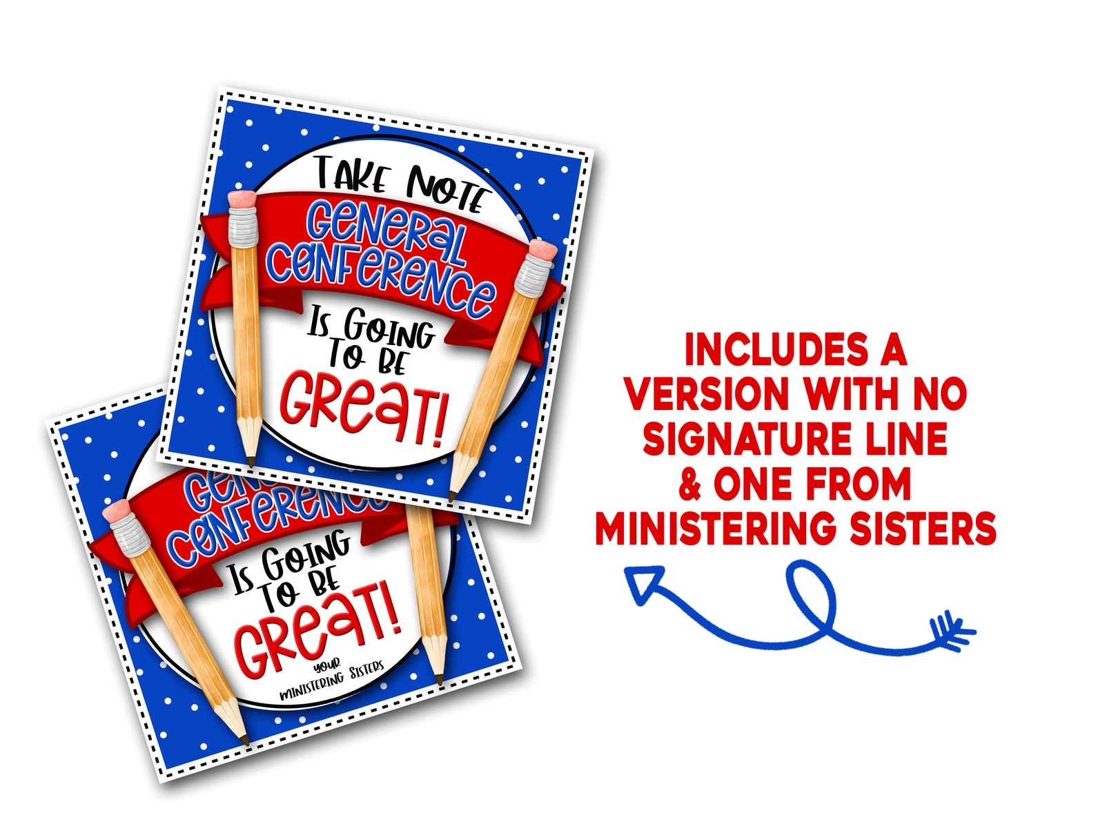General Conference Ministering Gift Tags Take Note General - Etsy