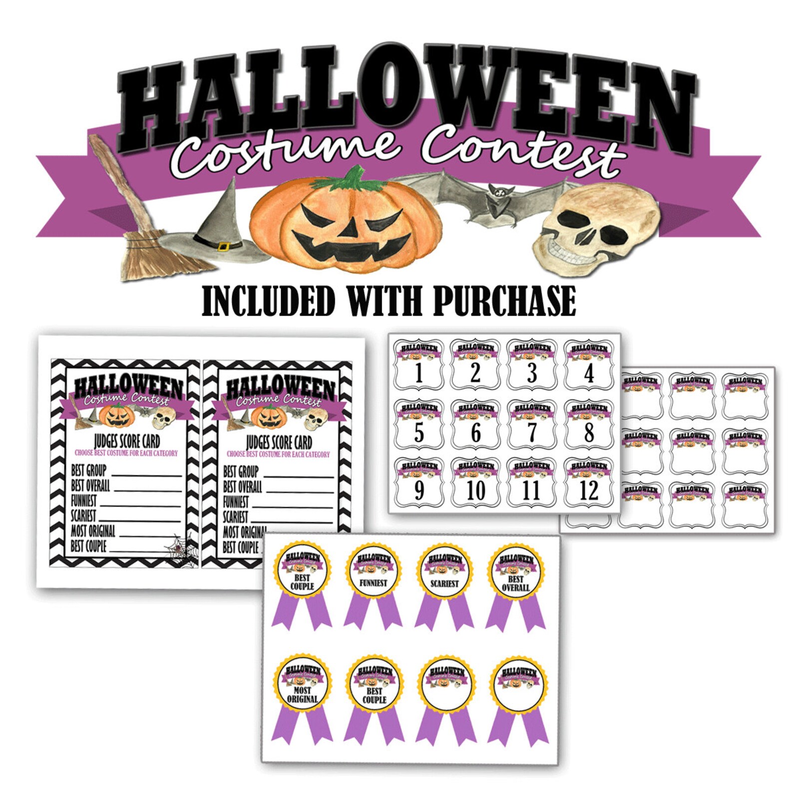 Costume Contest Printable Forms Packet Costume Contest Judges - Etsy
