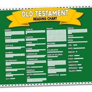 Old Testament Reading Chart, Old Testament Mark off Chart, Printable ...