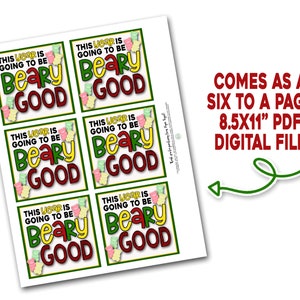 Back to School Gift, Beary Good Year, Cheer Team Printable, Dance Team ...