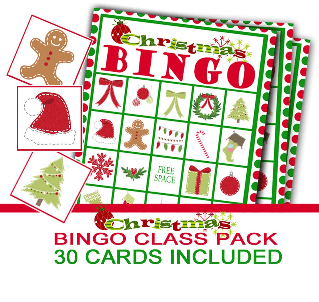 Christmas Party Bingo Game, Class Christmas Party, Class Party Game ...
