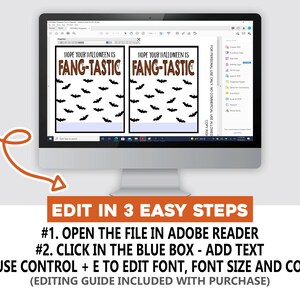 Halloween Treat Tag, Fangtastic, Non-candy Halloween, Printable ...