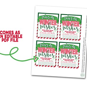 Hot Chocolate Bomb Gift Tag, Hot Chocolate Bomb, Christmas Gift Tag ...