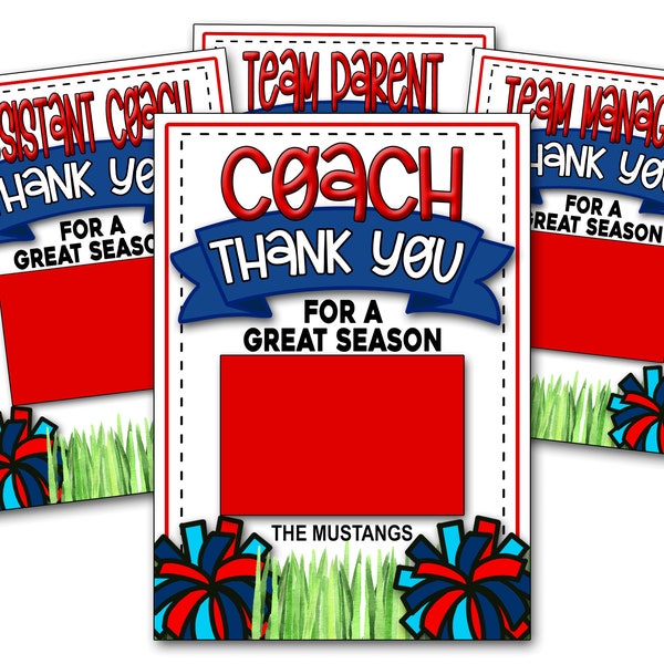 Cheer Coach Thank You Card - Etsy