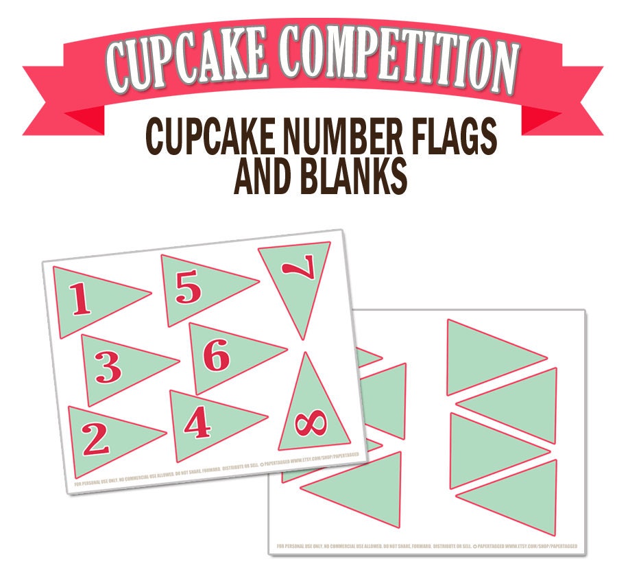 Cupcake Competition Printables Forms, Cupcake Contest Forms Packet ...