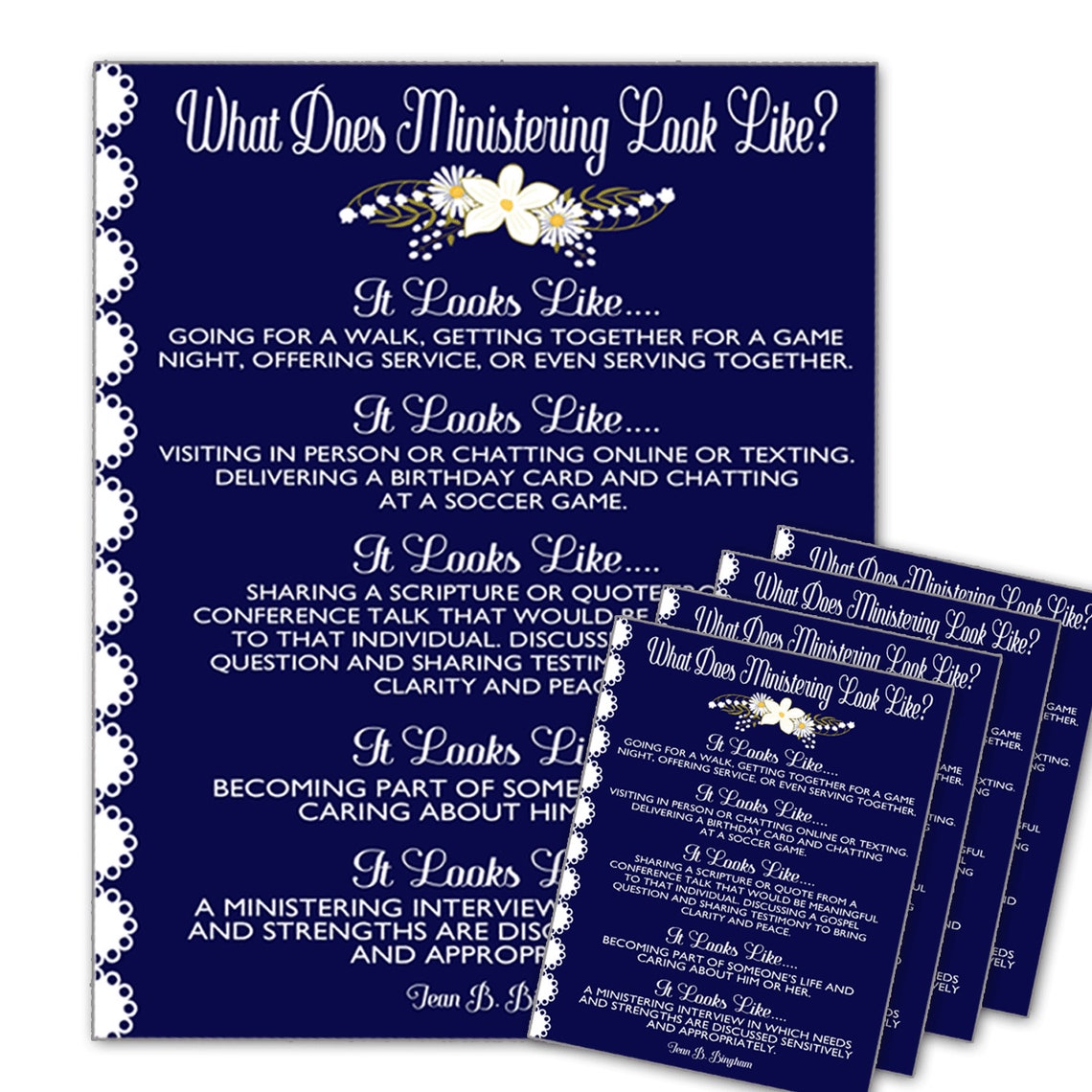 LDS Ministering Handout, Relief Society Handout, Ministering Printables ...