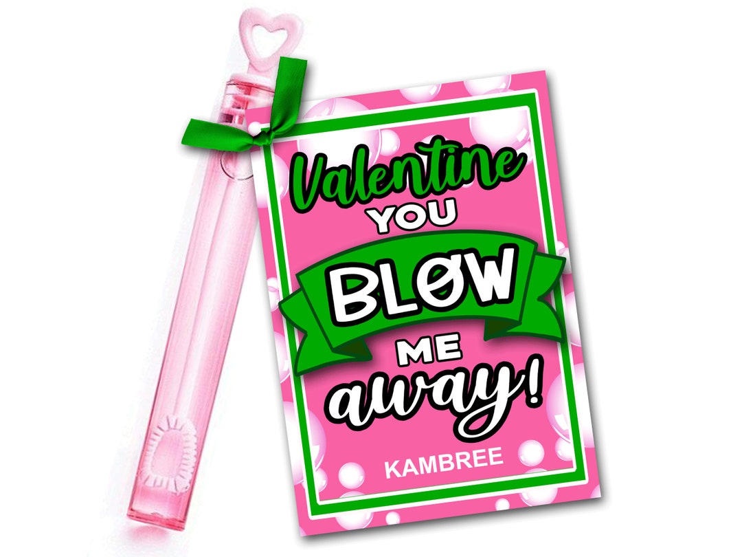 Valentine Card, Valentine Bubble Wand, Bubbles Valentine, Printable ...