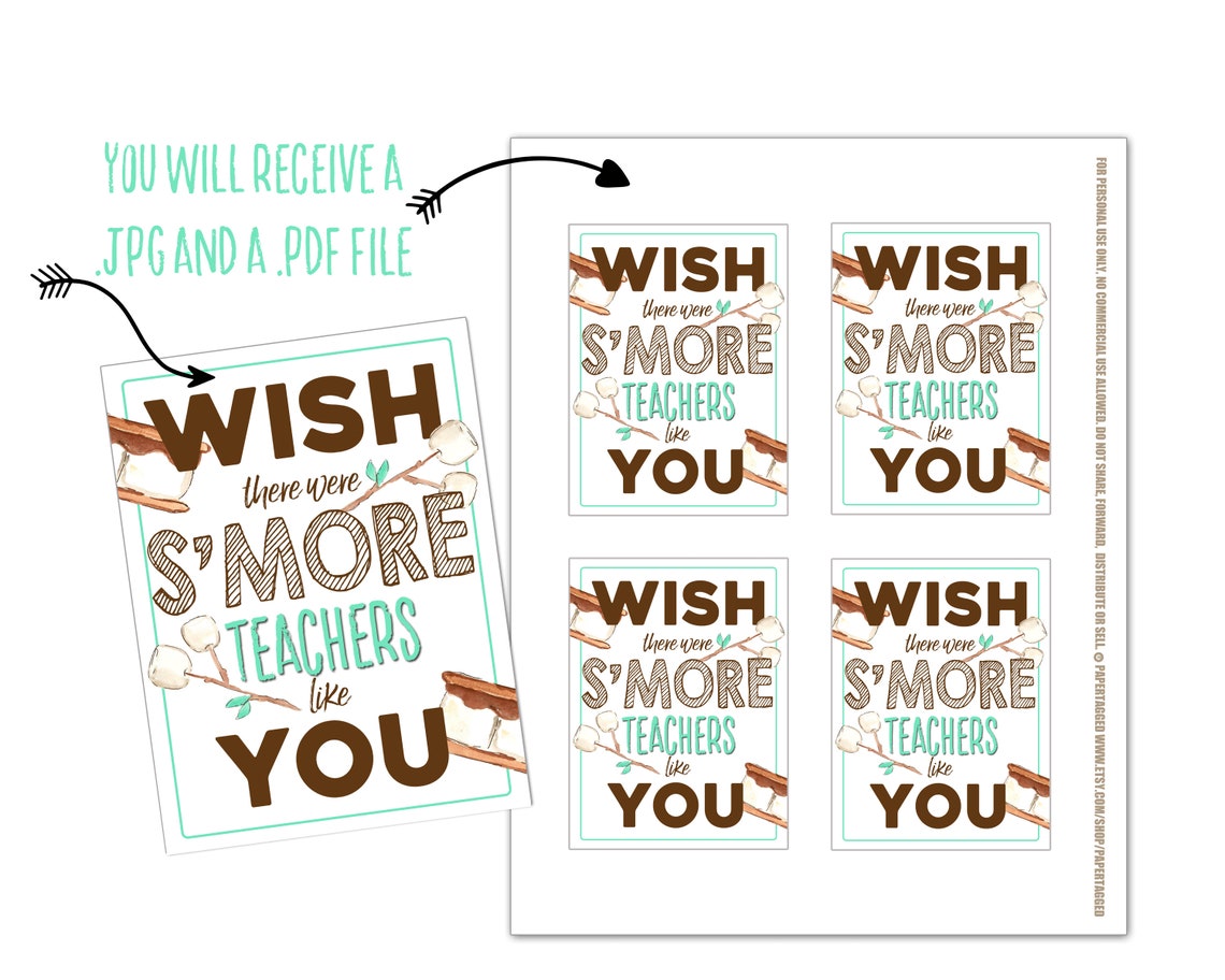 Teacher Gift, S'more Teachers Like You, Teacher Appreciation Gift ...