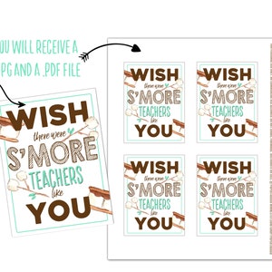 Teacher Gift, S'more Teachers Like You, Teacher Appreciation Gift ...