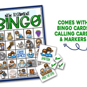 New Testament Bingo, New Testament Activities for Kids, Come Follow Me ...