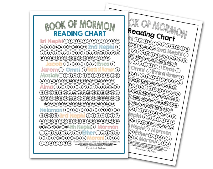 2024 Book of Mormon Reading Chart | Come Follow Me 2024 | Come Follow ...