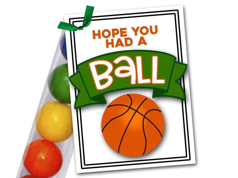 Basketball Treat Tag Basketball Good Luck Favor Tag Hope You - Etsy