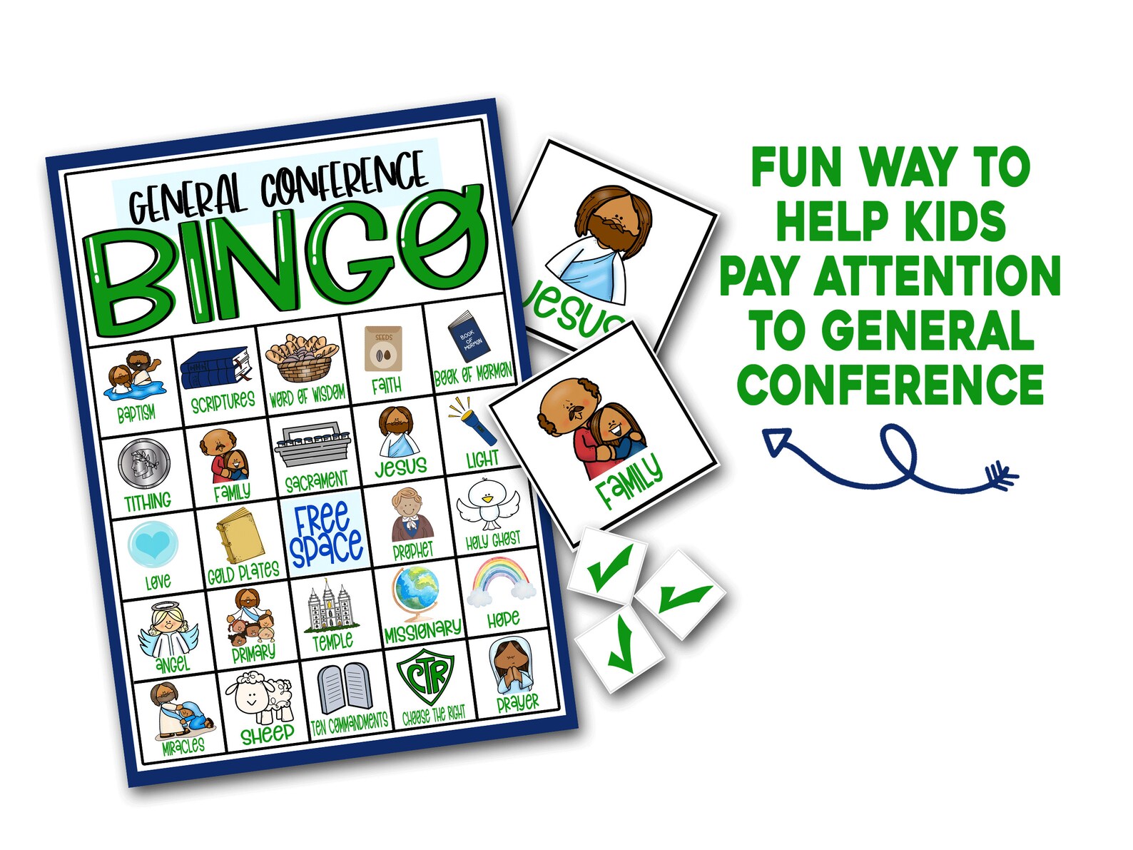 General Conference Bingo, General Conference Activities for Kids, LDS ...