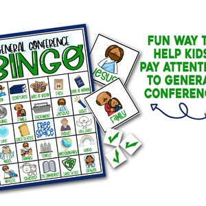 General Conference Bingo, General Conference Activities for Kids, LDS ...