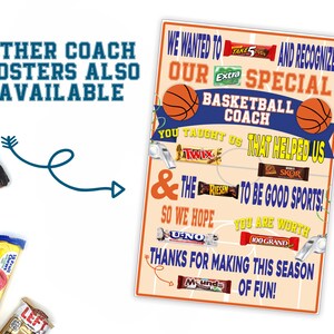 Soccer Coach Candy Gram Poster, Coaches Thank You Gift, Coach Gift ...