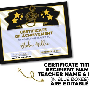 Music Awards, Editable PDF File, Certificate of Achievement, Piano ...