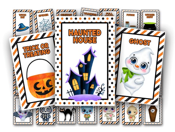 Halloween Charades Halloween Party Game Group Party Games - Etsy