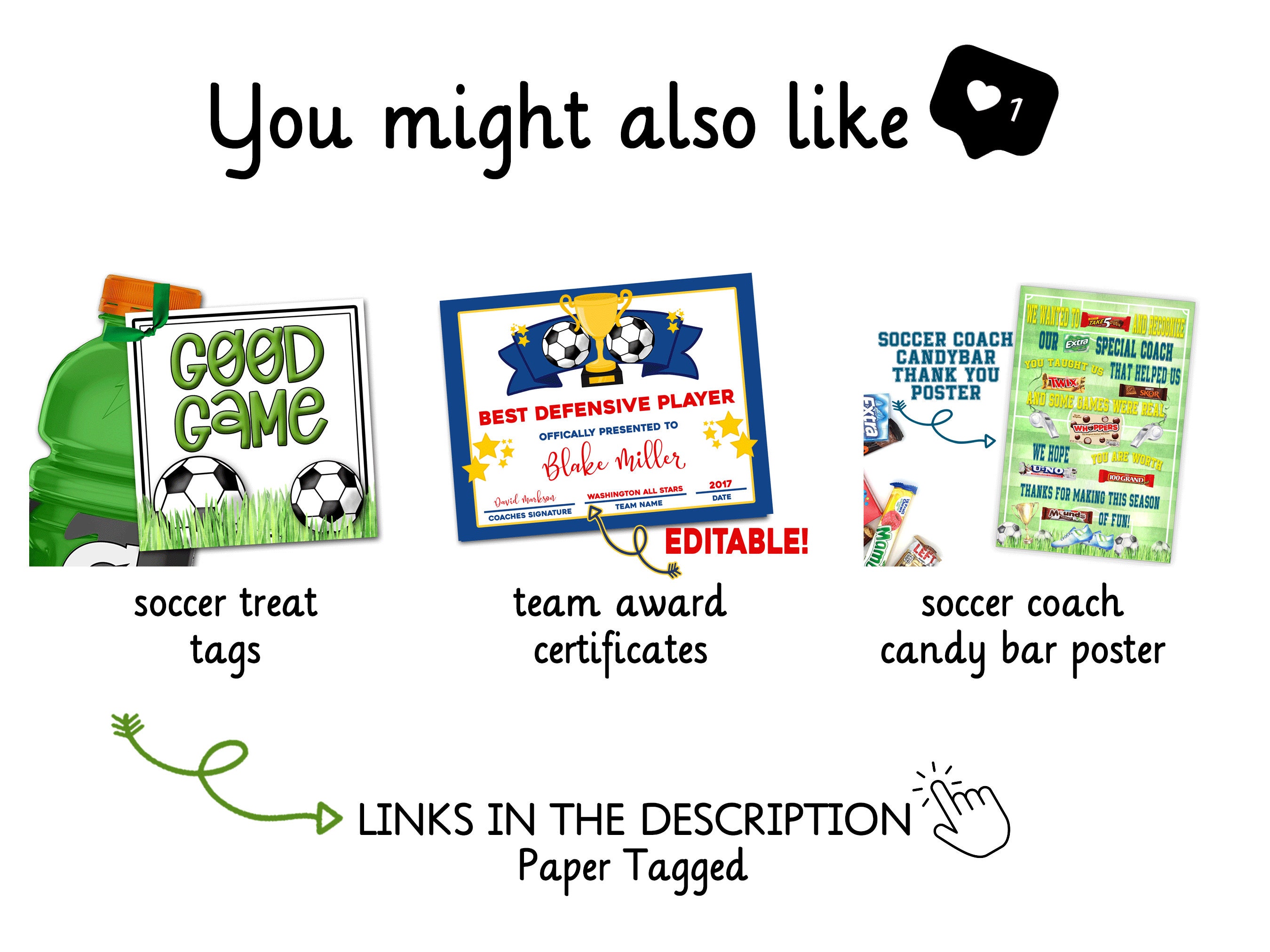 Soccer Coach Thank You Gift Tags, Soccer Thank You Card, Soccer ...