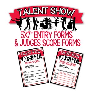 Talent Show Printable Contest Forms, Talent Show Participation Awards ...