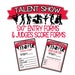 Talent Show Printable Contest Forms, Talent Show Participation Awards ...