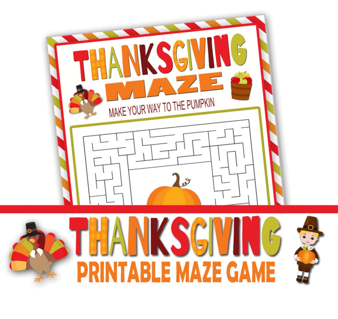 Thanksgiving Printable Games Class Thanksgiving Party Class - Etsy