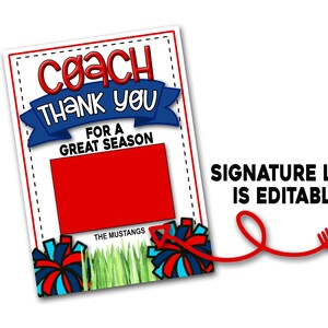 Cheer Coach Thank You Gift Card Holder, Thank You Card, Cheer Printable ...
