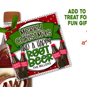 Root Beer Christmas Neighbor Gift, Christmas Gift Tag, Merry Christmas ...