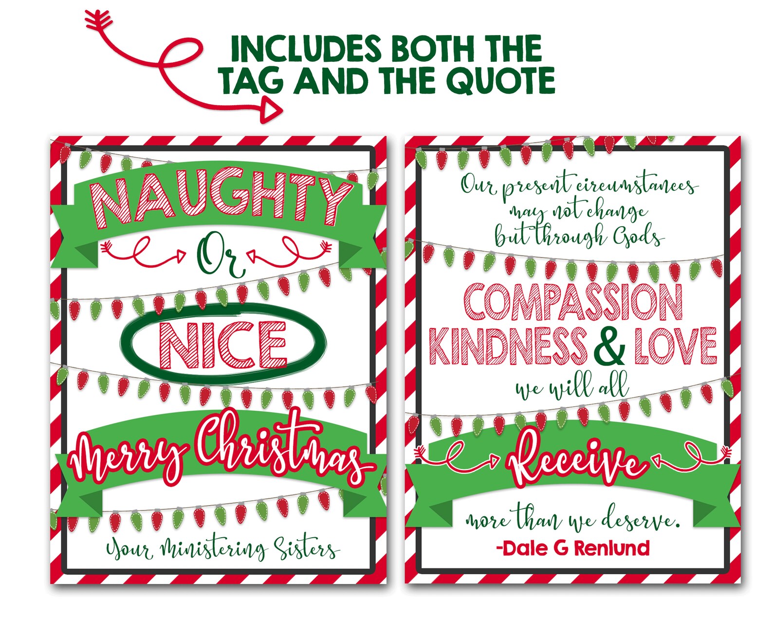 Christmas Ministering Gift December Ministering Card - Etsy