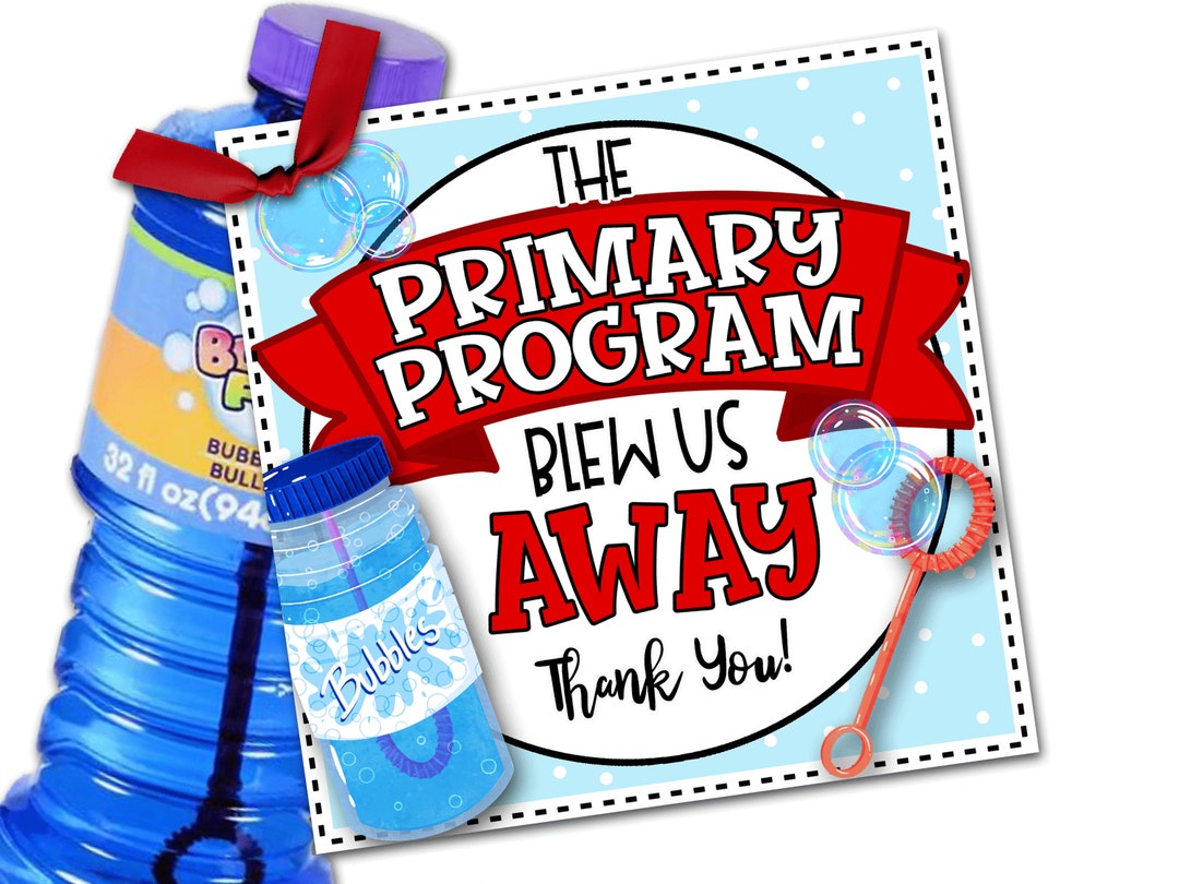 Primary Program Gift Tag, Primary Program Thank You, LDS Primary ...