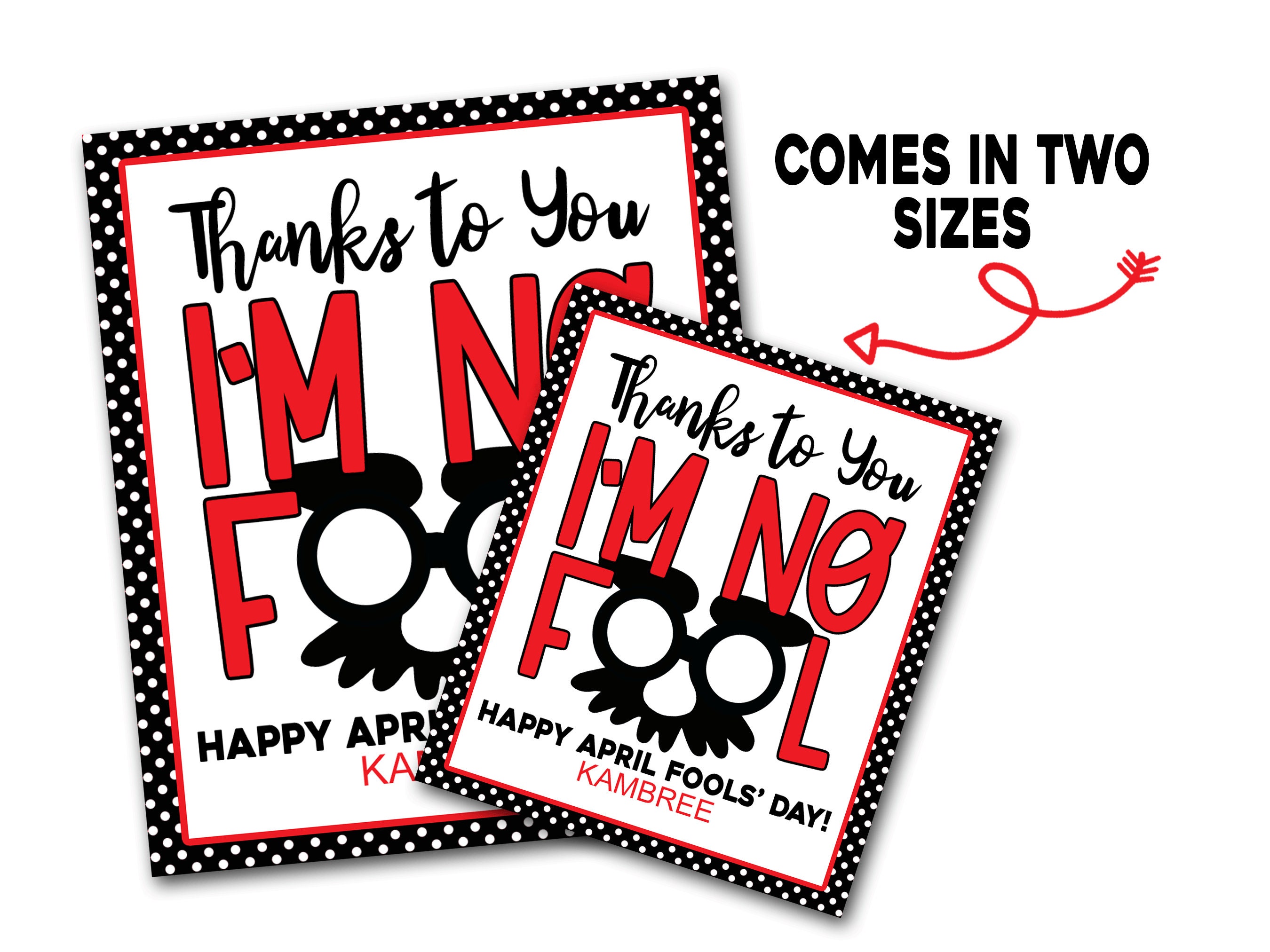 April Fools' Day Teacher Gift, Teacher Gift for April Fools, Thanks to ...