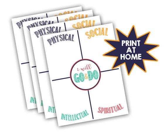 LDS Children and Youth Personal Development Worksheet 2020 | Etsy