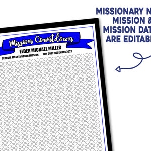 Mission Countdown Poster, LDS Mission Countdown, Latter Day Saint ...