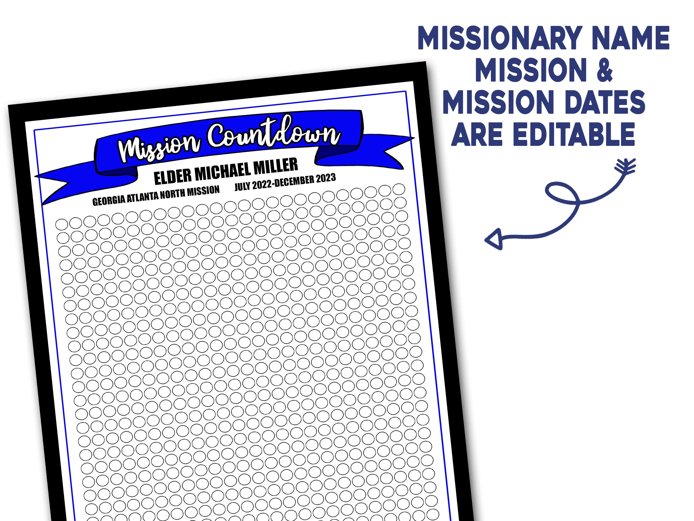 Mission Countdown Poster LDS Mission Countdown Latter Day - Etsy Hong Kong