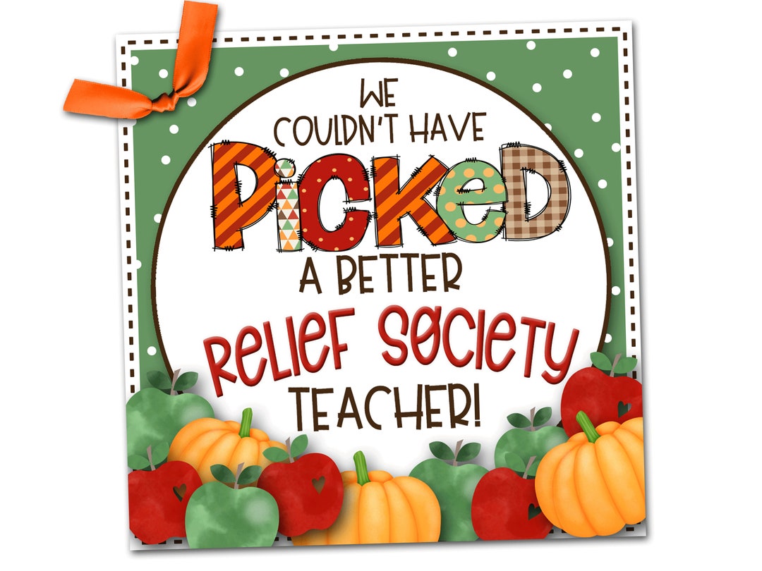 Relief Society Teacher Thank You Gift Tags, We Couldn't Have Picked a ...