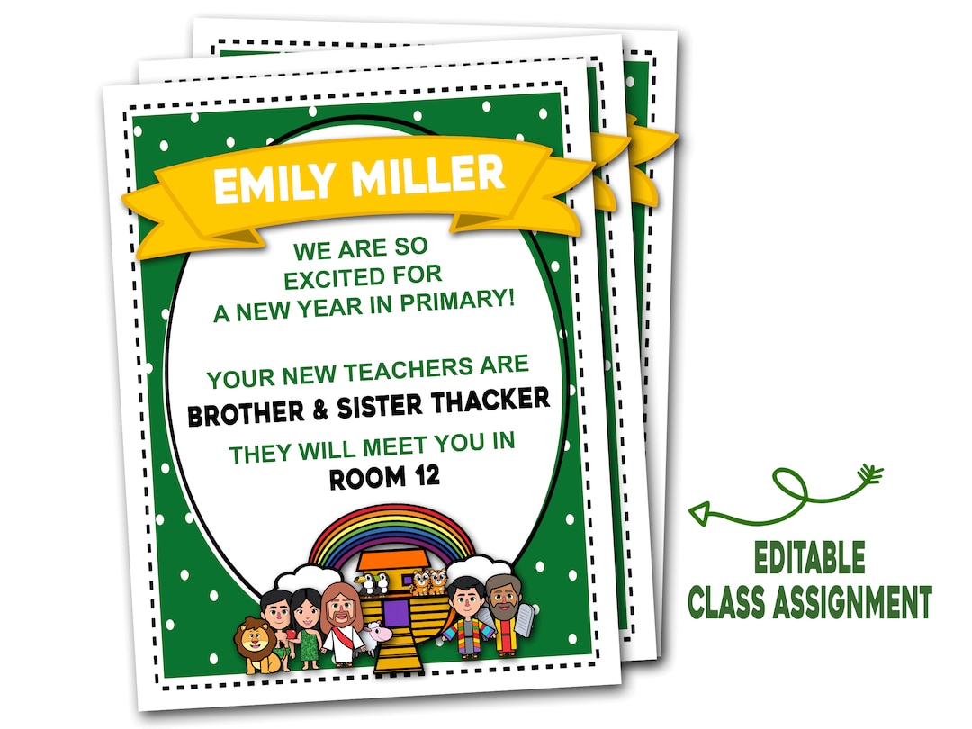 Primary Class Assignment Handouts, 2023 Primary Planner, Editable, New ...