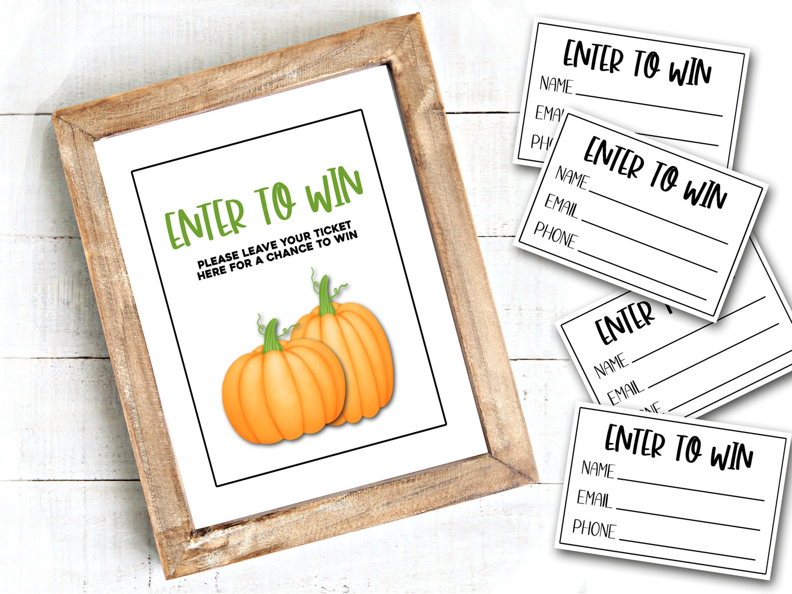 Enter to Win Tickets Fall Raffle Ticket and Sign Kit - Etsy