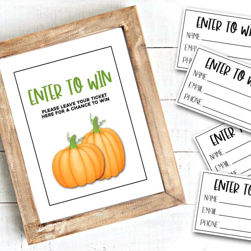 Enter to Win Raffle Sign - Etsy