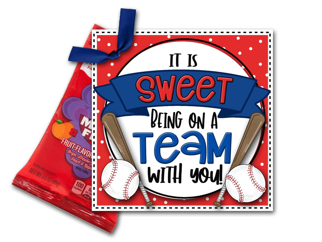 Baseball Treat Tags, Baseball Good Luck Favor Tags, It is Sweet Being ...